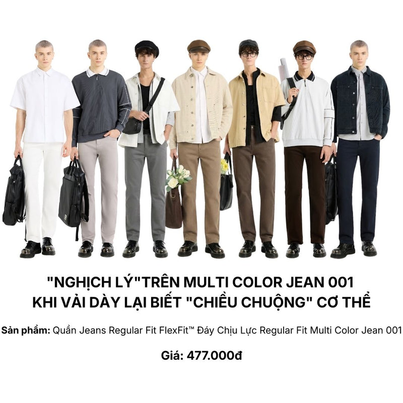 Quần Jeans Nam Regular Fit bền bỉ, mềm mại và không lỗi mốt – YaMe.vn