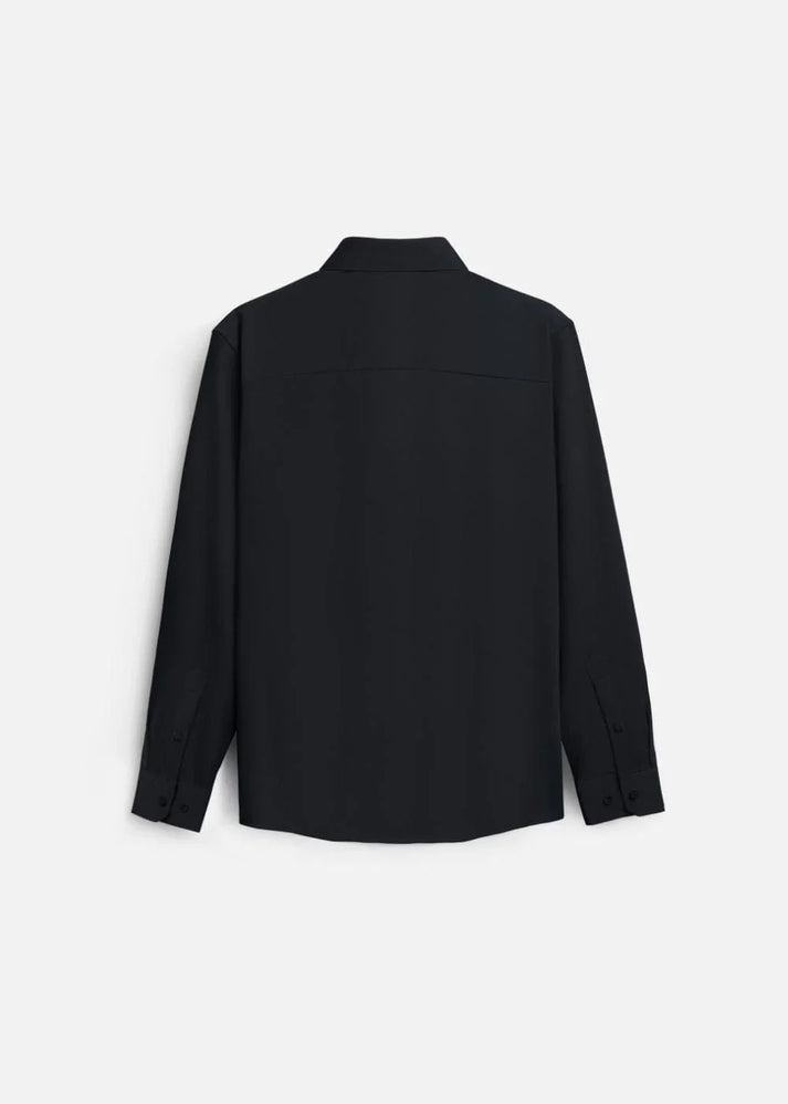 Áo Sơ Mi Tay Dài Vải Ngải Cứu Kháng Khuẩn The CEO 001 Đen – YaMe.vn